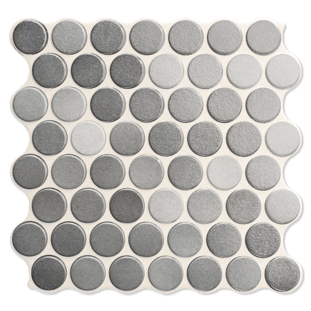 Klinker Circle Grå Blank 31x31 cm | Hill Ceramic®