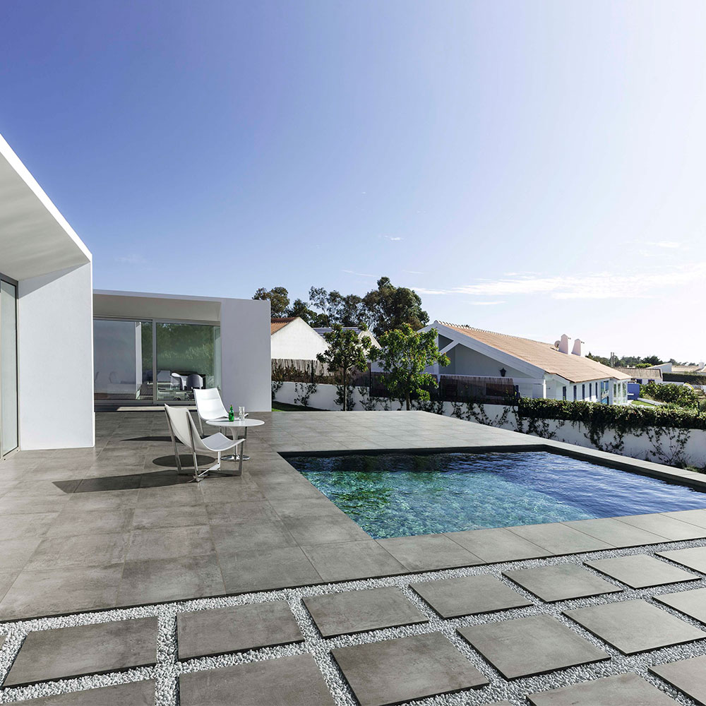 Utomhus Klinker Tekno Grå Matt 60x60 cm Tjocklek 20 mm