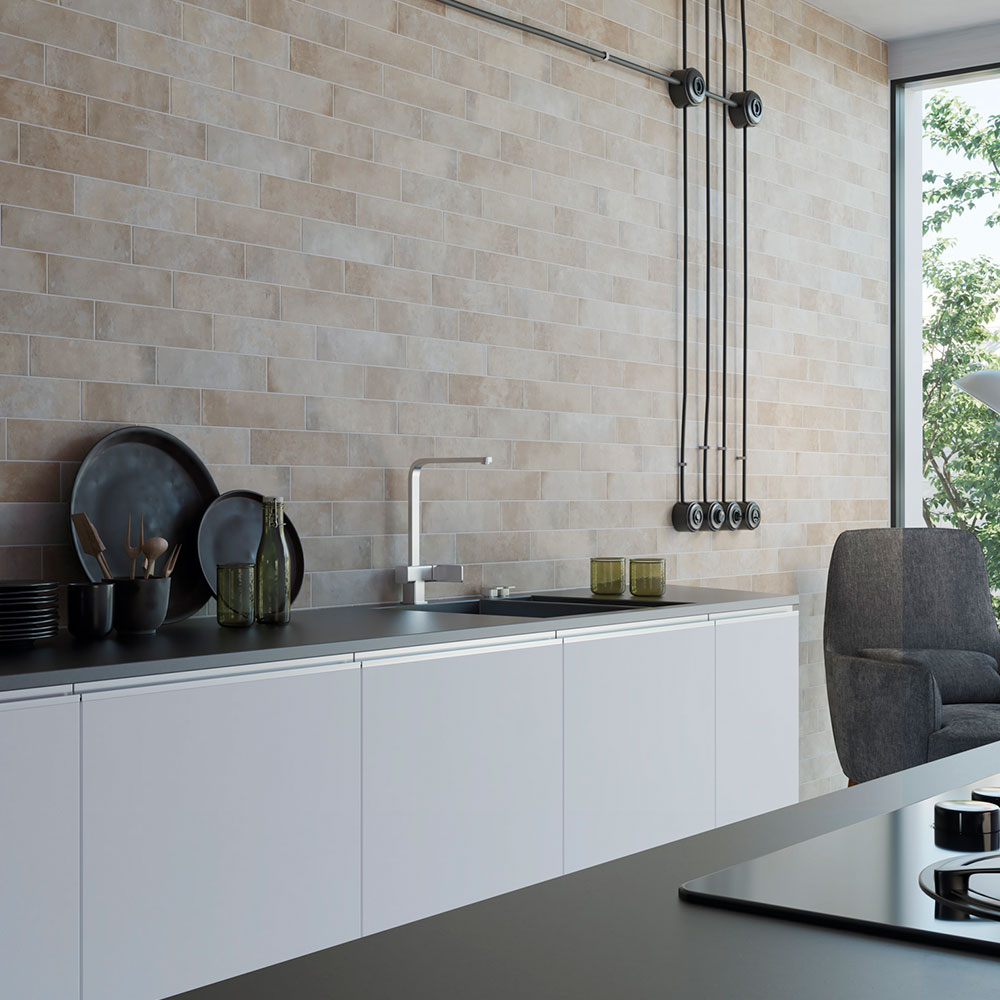 Klinker Ampurdan Beige Matt 7x30 cm | Hill Ceramic®