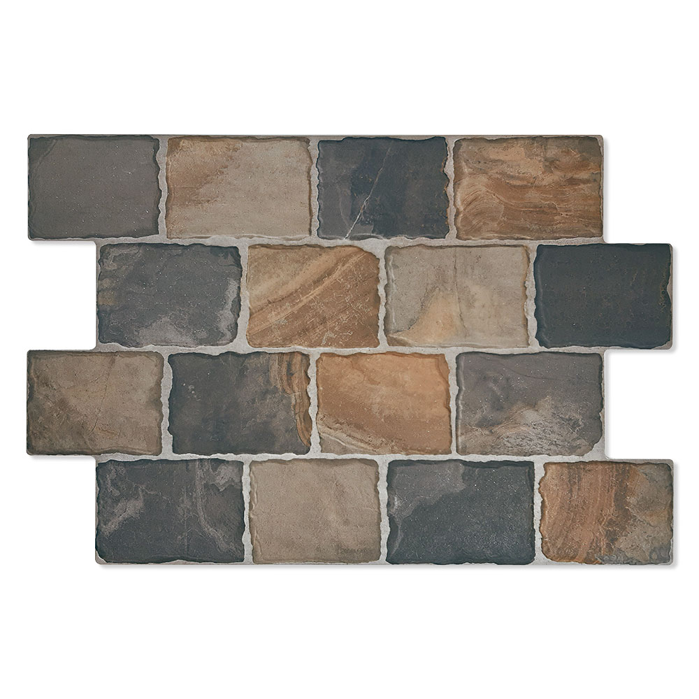 Klinker Esla Flagstone Brun Relief 44x66 cm | Hill Ceramic®