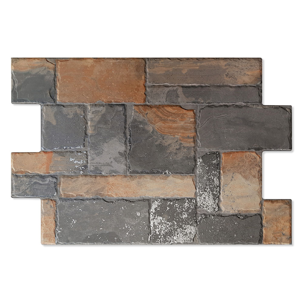 Klinker Esla Flagstone Brun Relief 44x66 cm | Hill Ceramic®