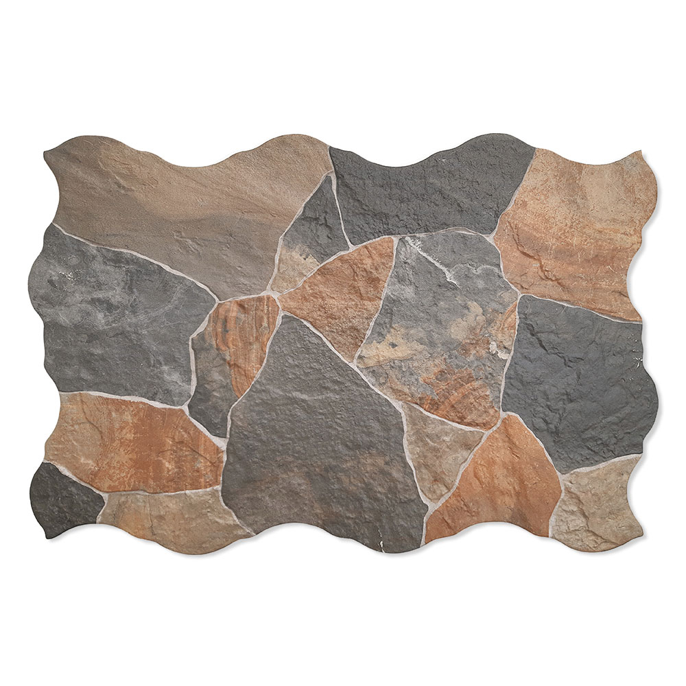 Klinker Esla Flagstone Brun Relief 44x66 cm | Hill Ceramic®