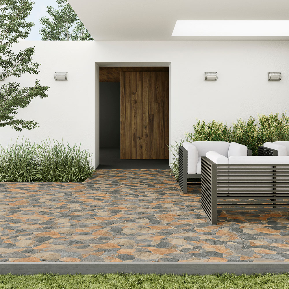 Klinker Esla Flagstone Brun Relief 44x66 cm | Hill Ceramic®