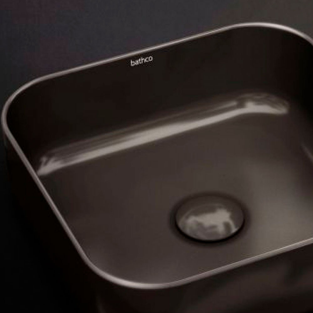 Bathco Bottenventil Pop-Up Svart Matt för Tvättställ utan Bräddavlopp