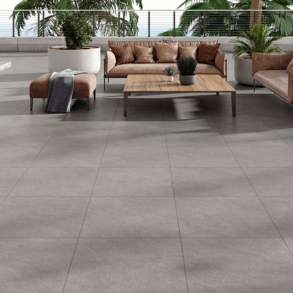 Utomhus Klinker Layen Grå Matt 60х60 cm Tjocklek 20 mm