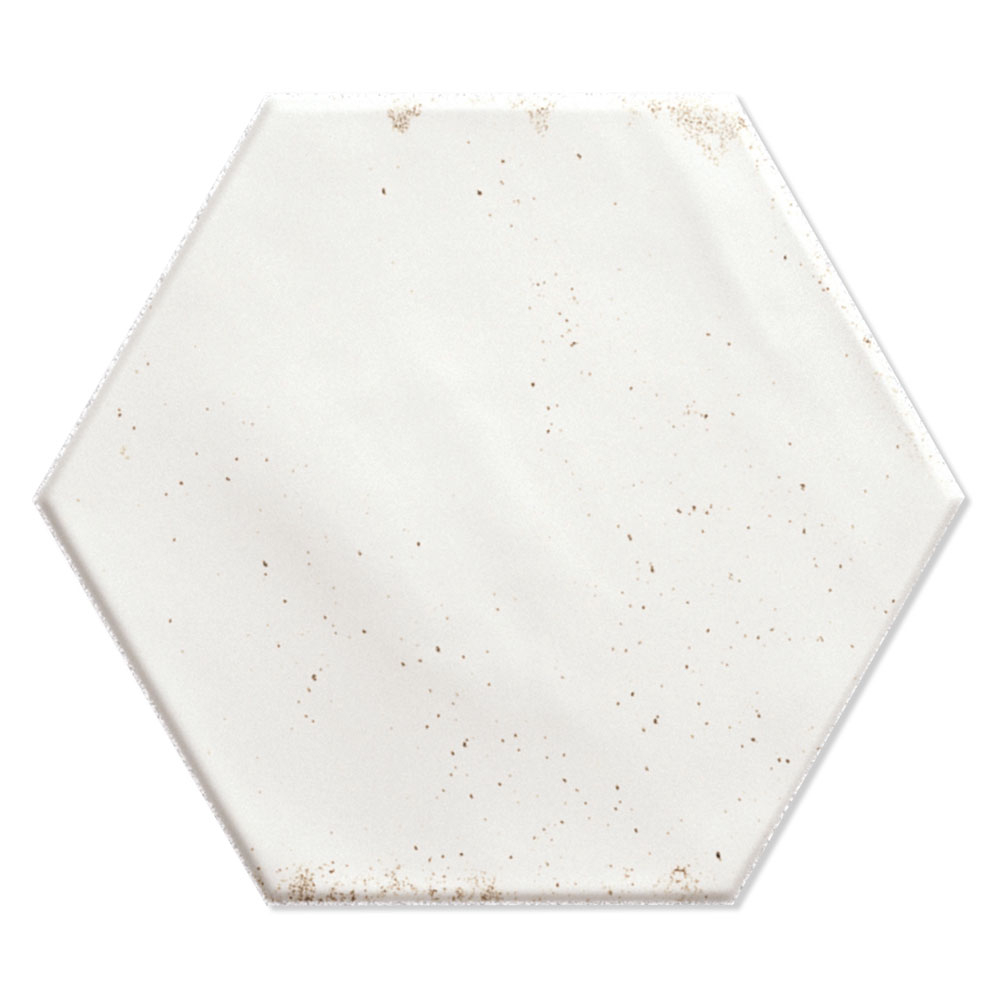 Hexagon Klinker Vivid Vit Matt 15x17 cm | Hill Ceramic®