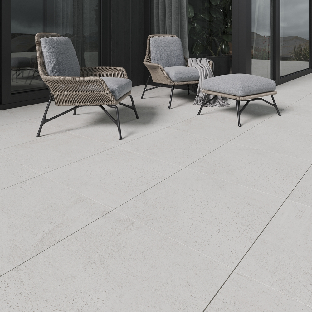 Utomhus Klinker Vårsten Vit Matt 60x60 cm Tjocklek 20 mm