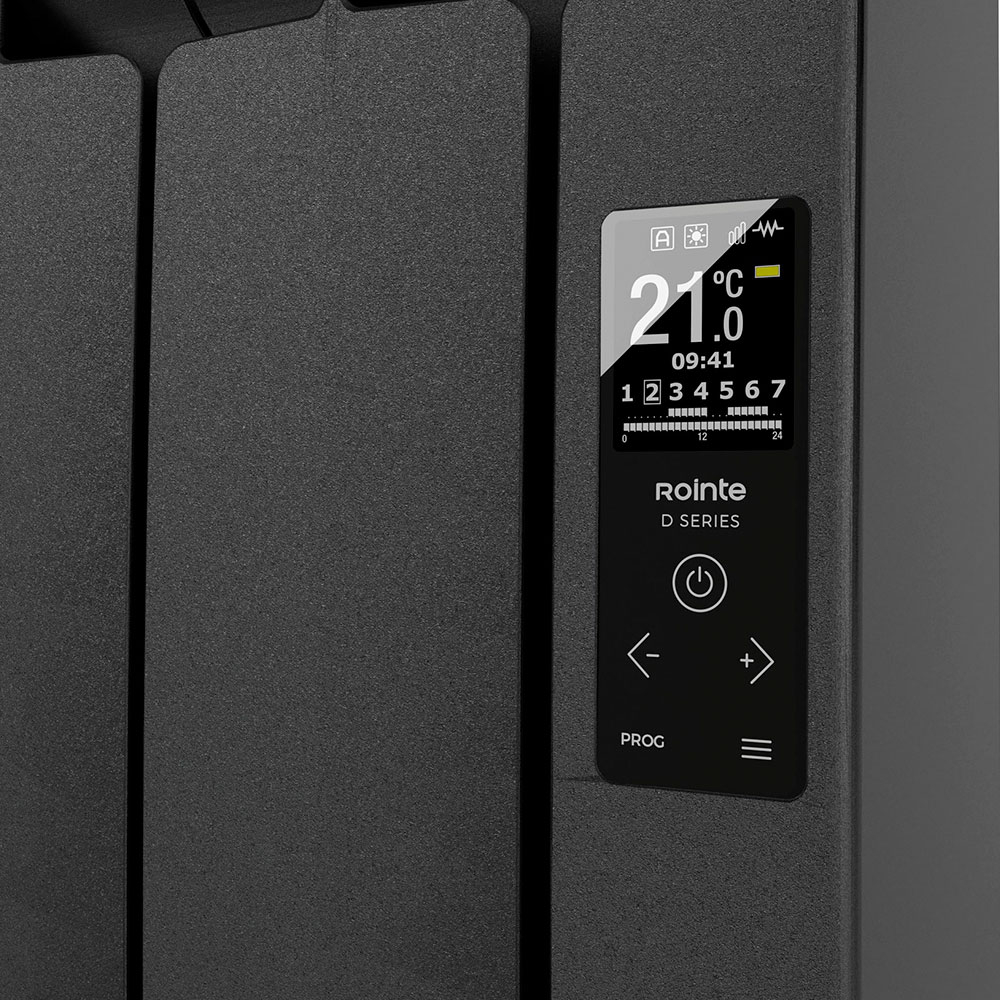 Rointe El Radiator 990 W Wi-Fi D Series Svart | Hill Ceramic®