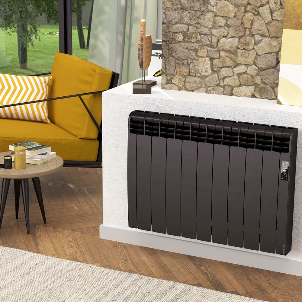 Rointe El Radiator 990 W Wi-Fi D Series Svart | Hill Ceramic®