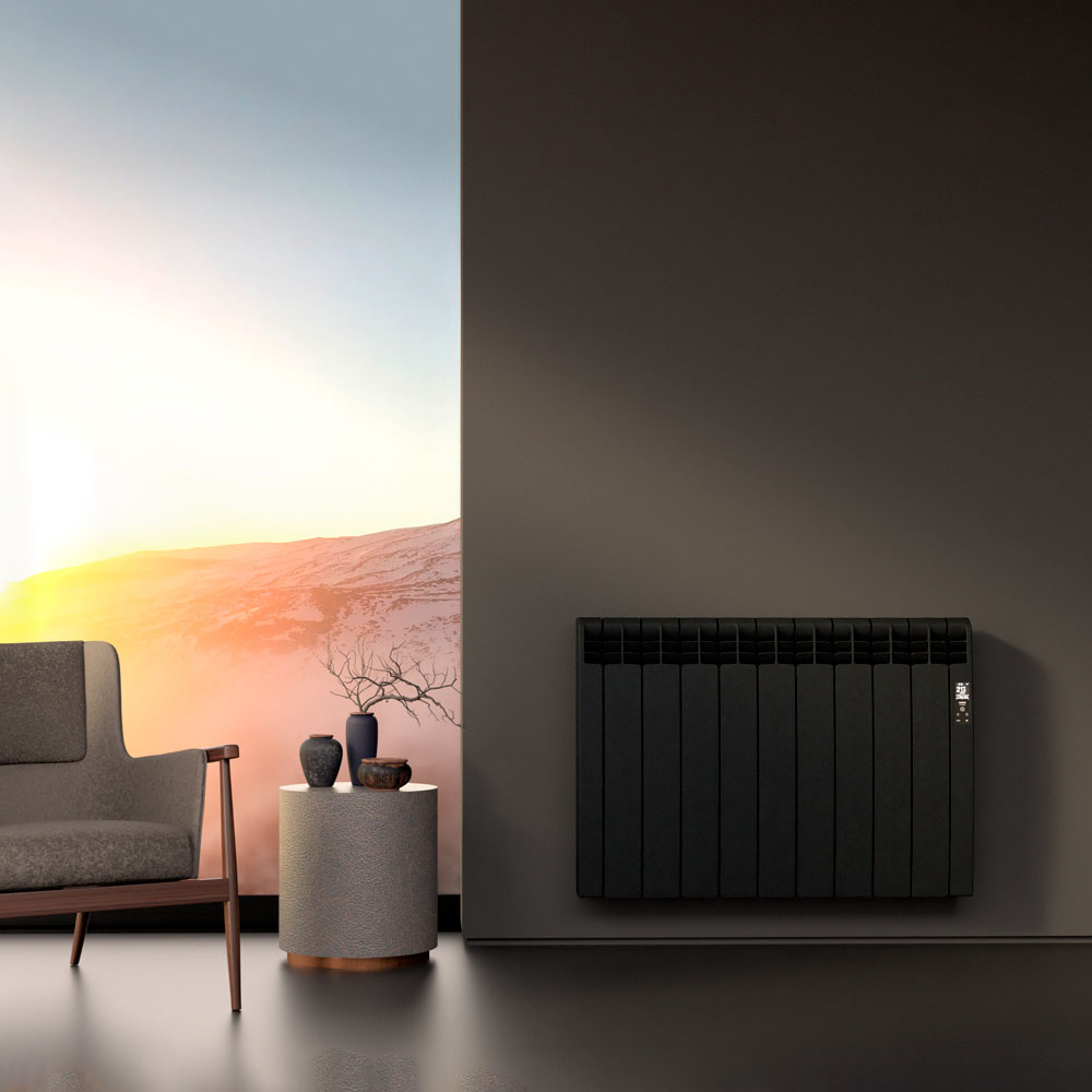 Rointe El Radiator 990 W Wi-Fi D Series Svart | Hill Ceramic®