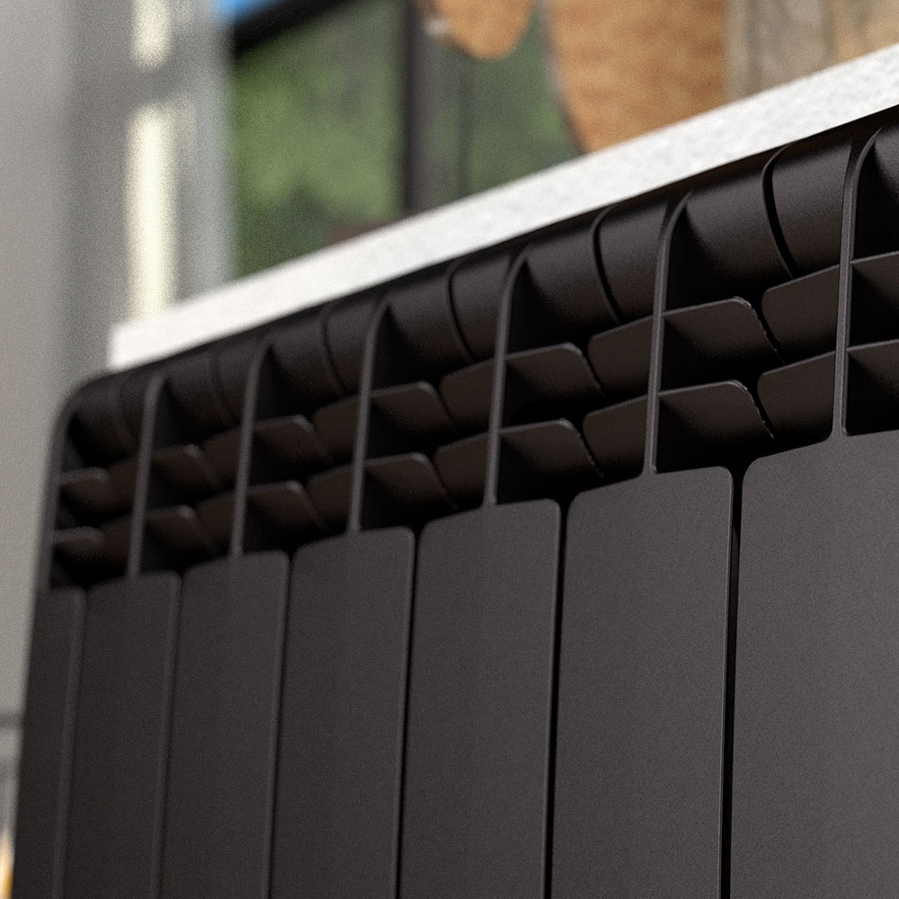 Rointe El Radiator 990 W Wi-Fi D Series Svart | Hill Ceramic®