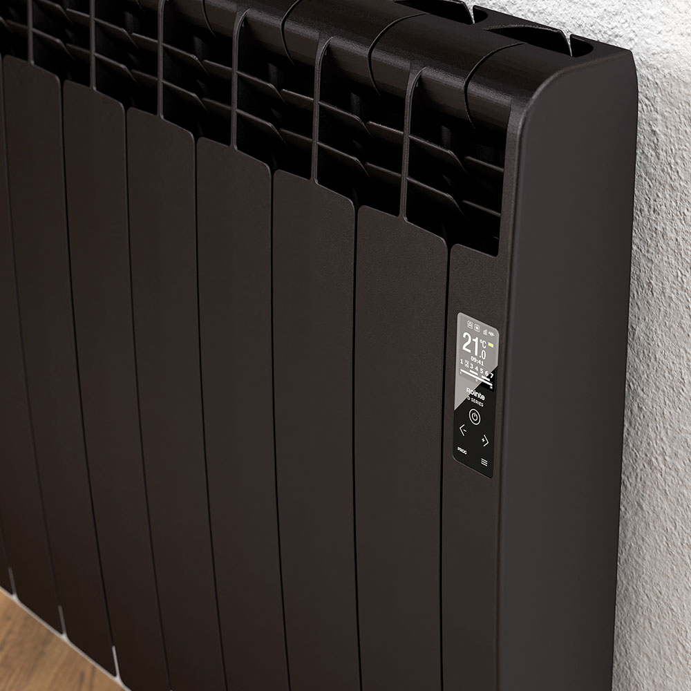 Rointe El Radiator 990 W Wi-Fi D Series Svart | Hill Ceramic®