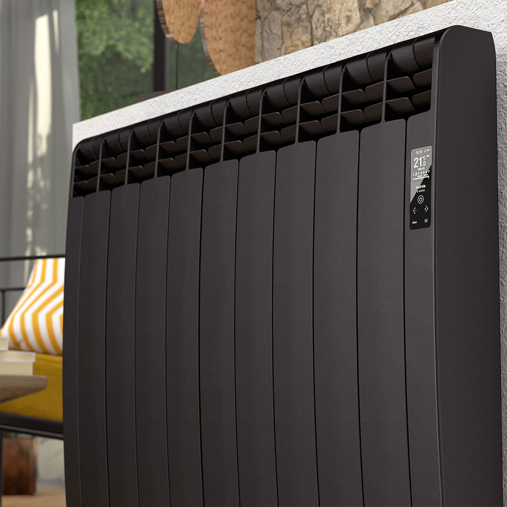 Rointe El Radiator 990 W Wi-Fi D Series Svart | Hill Ceramic®