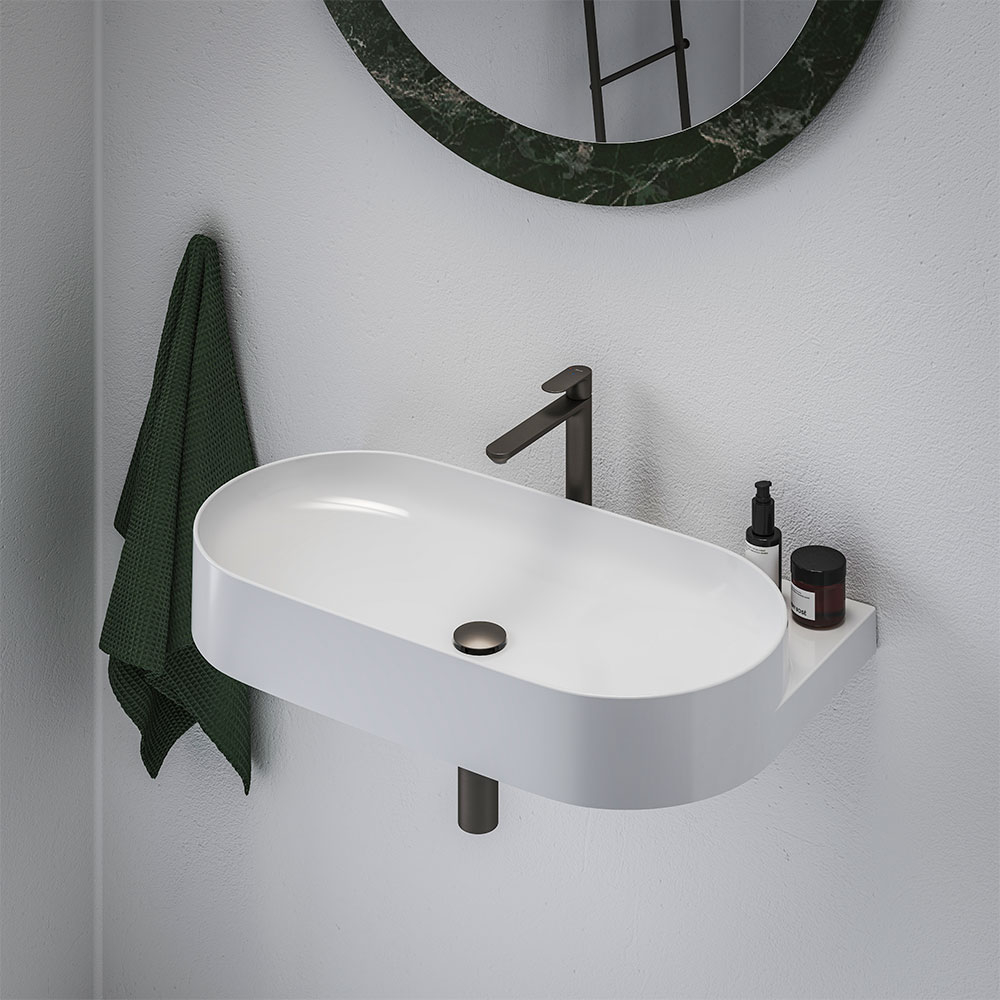 Ravak Bottenventil System R för Tvättställ Grå Matt utan Bräddavlopp