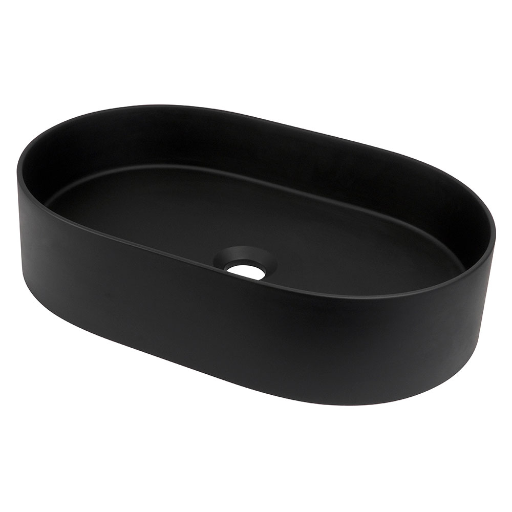 Tvättställ Oval Silia Svart Matt 55x35 cm | Hill Ceramic®