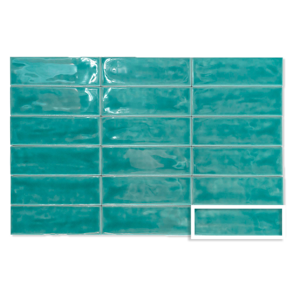 Klinker Foxy Turkos Blank 5x15 cm | Hill Ceramic®