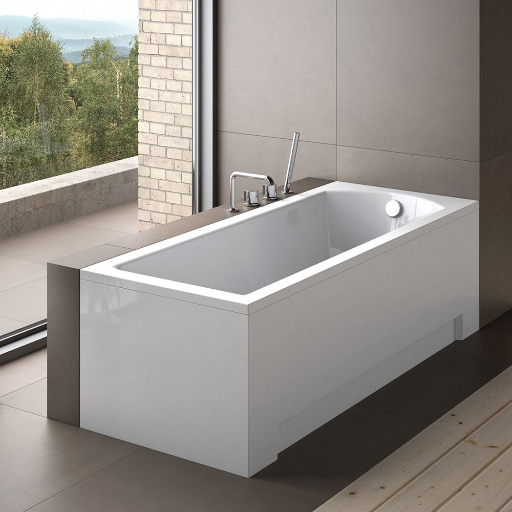 Badkar Lima Vit Blank 140 cm (Utan Panel & Avlopp) | Hill Ceramic®