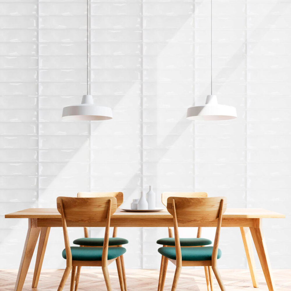 Kakel Zephyr Vit Blank 7.5x30 cm | Hill Ceramic®