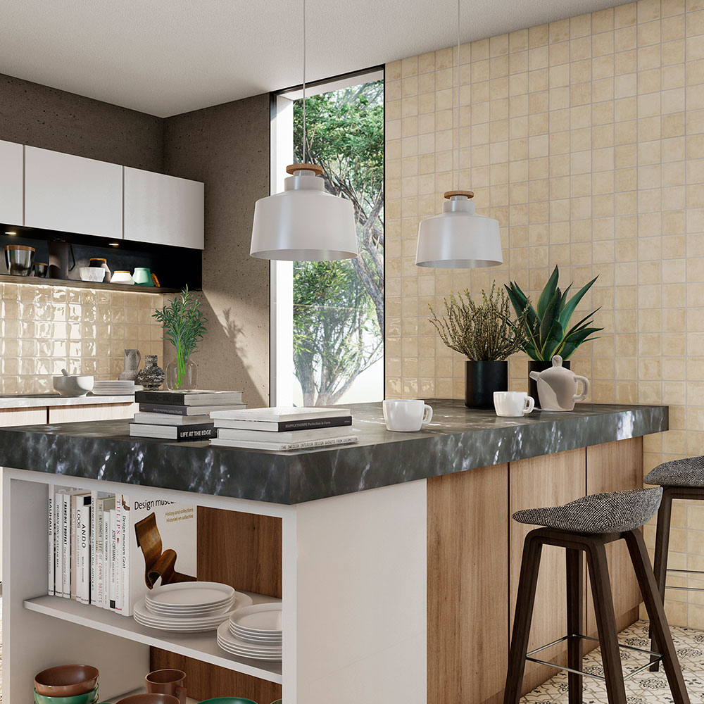 Mainzu Kakel Chaouen Cream Blank 20x20 cm | Hill Ceramic®