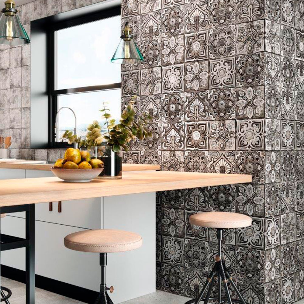 Mainzu Kakel Mandala Centro Mystikos Satin 20x20 cm | Hill Ceramic®