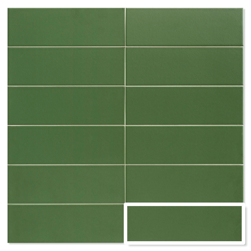 Mainzu Kakel Jungle Olive Matt 10x30 cm | Hill Ceramic®