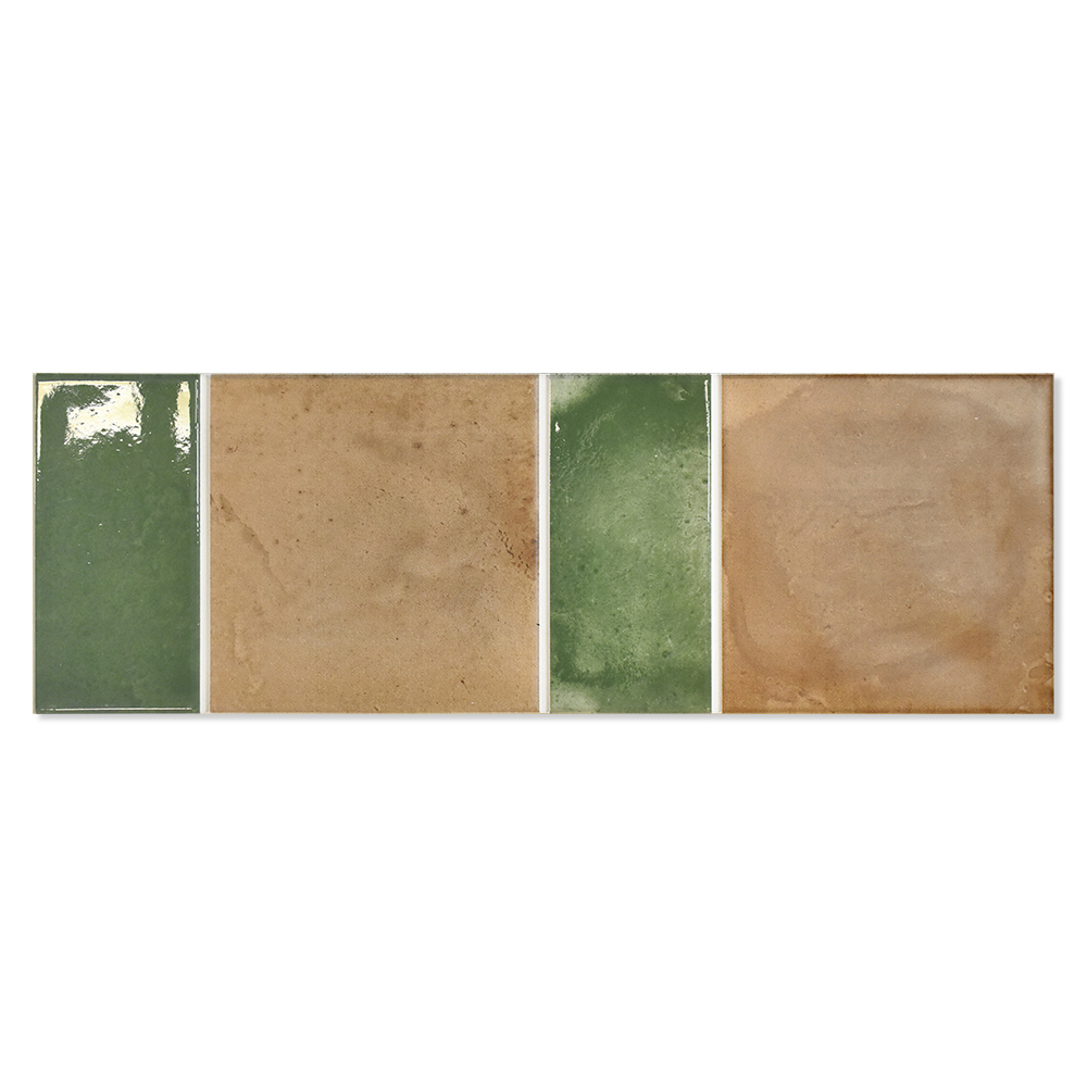 Klinker Prato Terra Grön Matt-Blank 15x45 cm | Hill Ceramic®