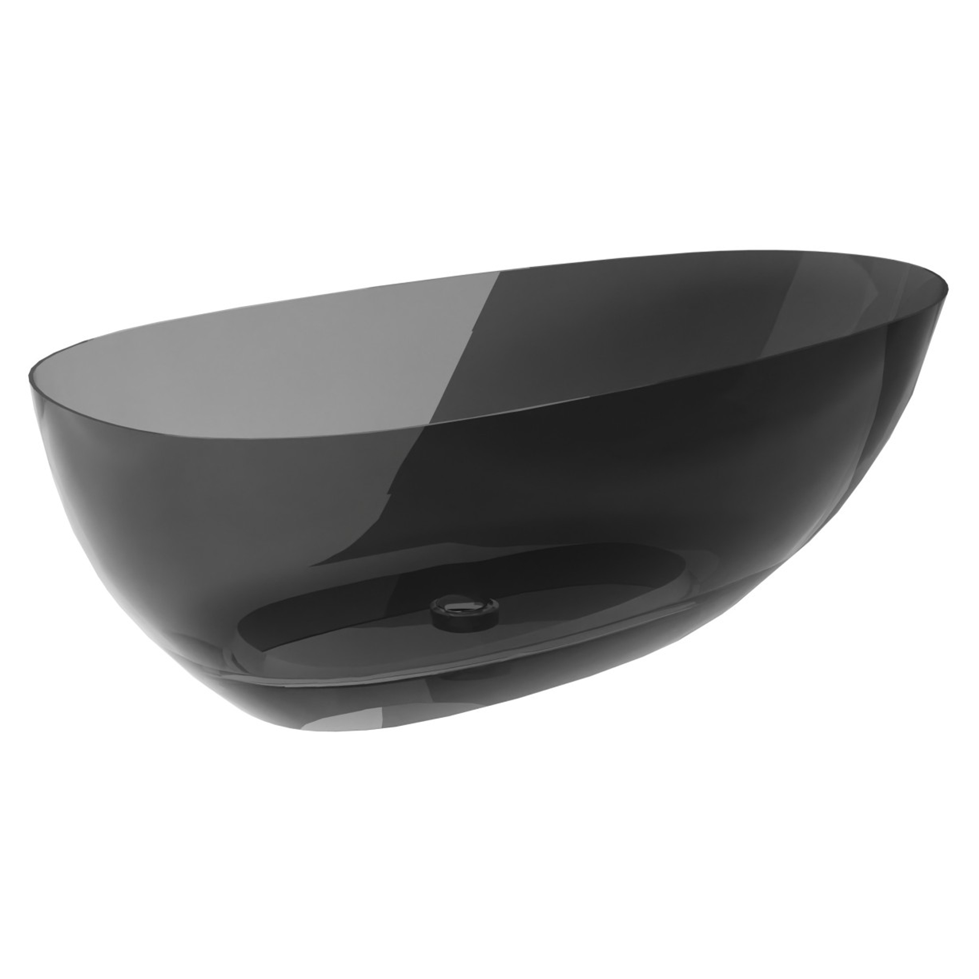 Badkar Brillant Svart Blank 160 cm med Svart Matt Pop-up Bottenventil