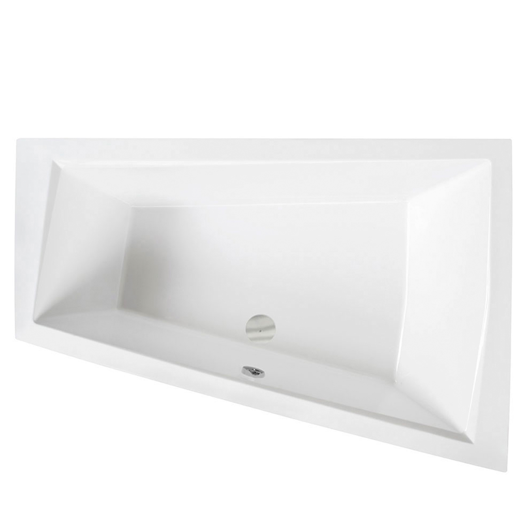 Hörnbadkar Santorini Vit Blank 180 cm Höger (Utan Panel & Avlopp)