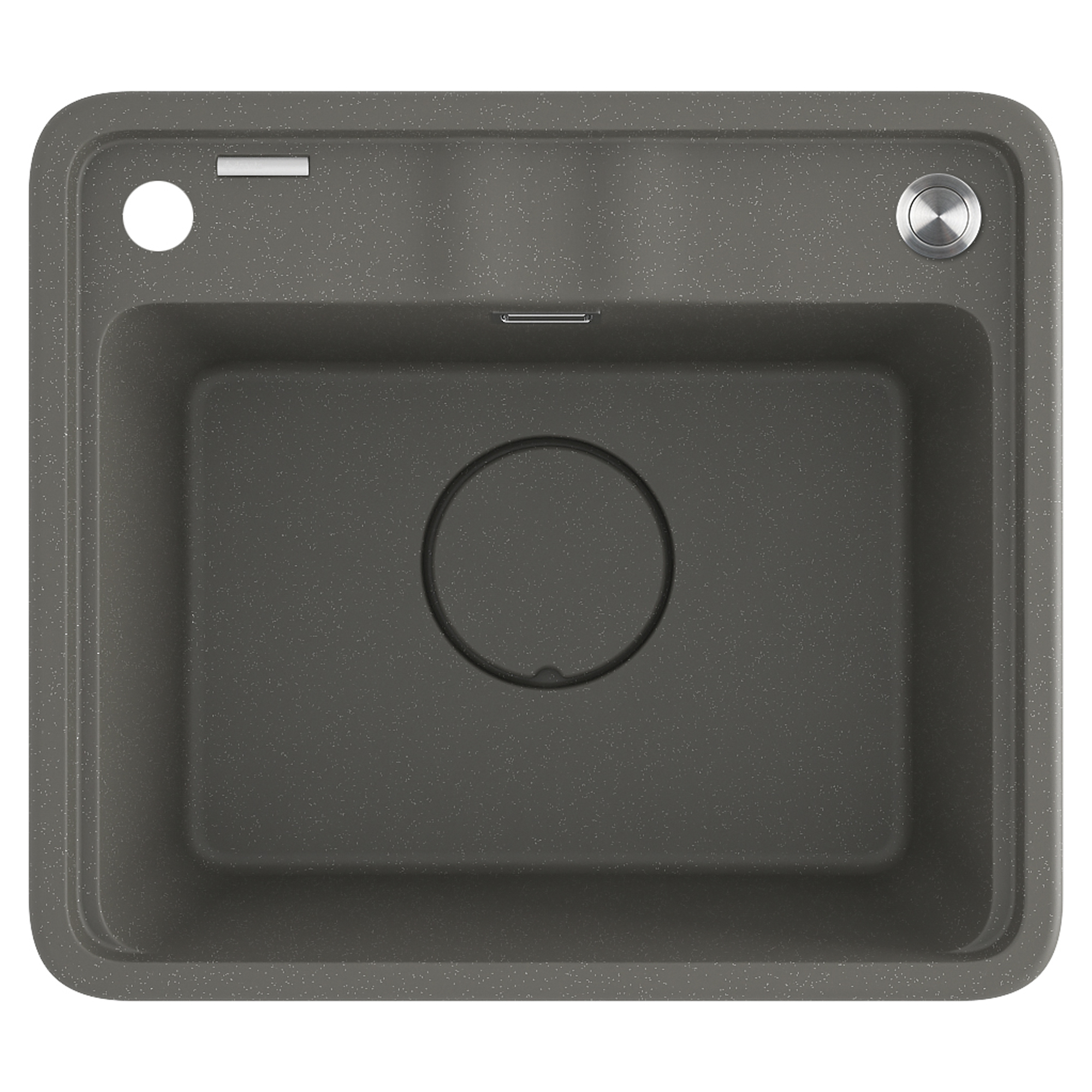 Granit Diskho Momi Antracit Metallic Matt 50x44 cm med Vattenlås