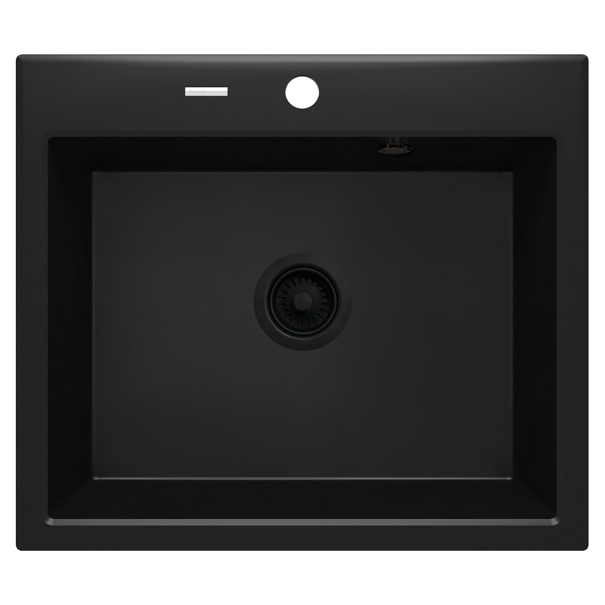 Granit Diskho Andante Svart Matt 60x52 cm med Vattenlås