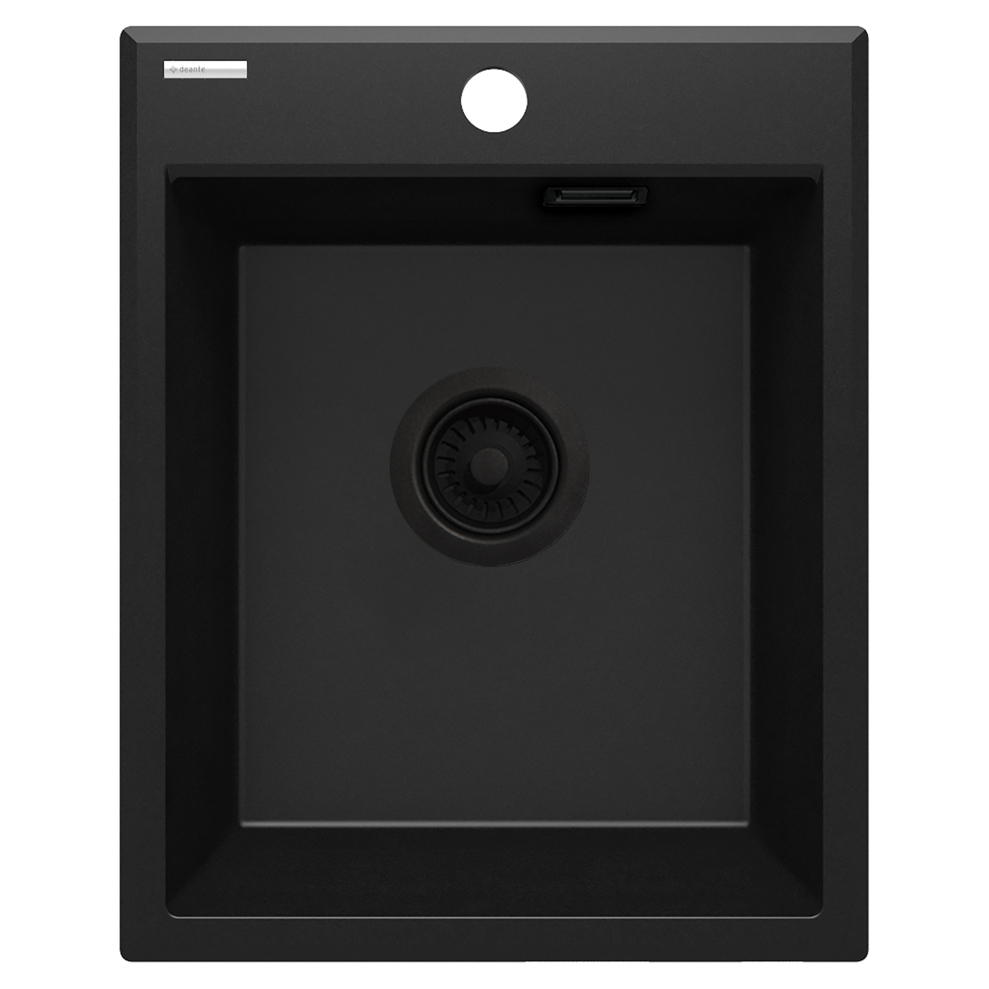 Granit Diskho Eridan Svart Matt 40x50 cm med Vattenlås