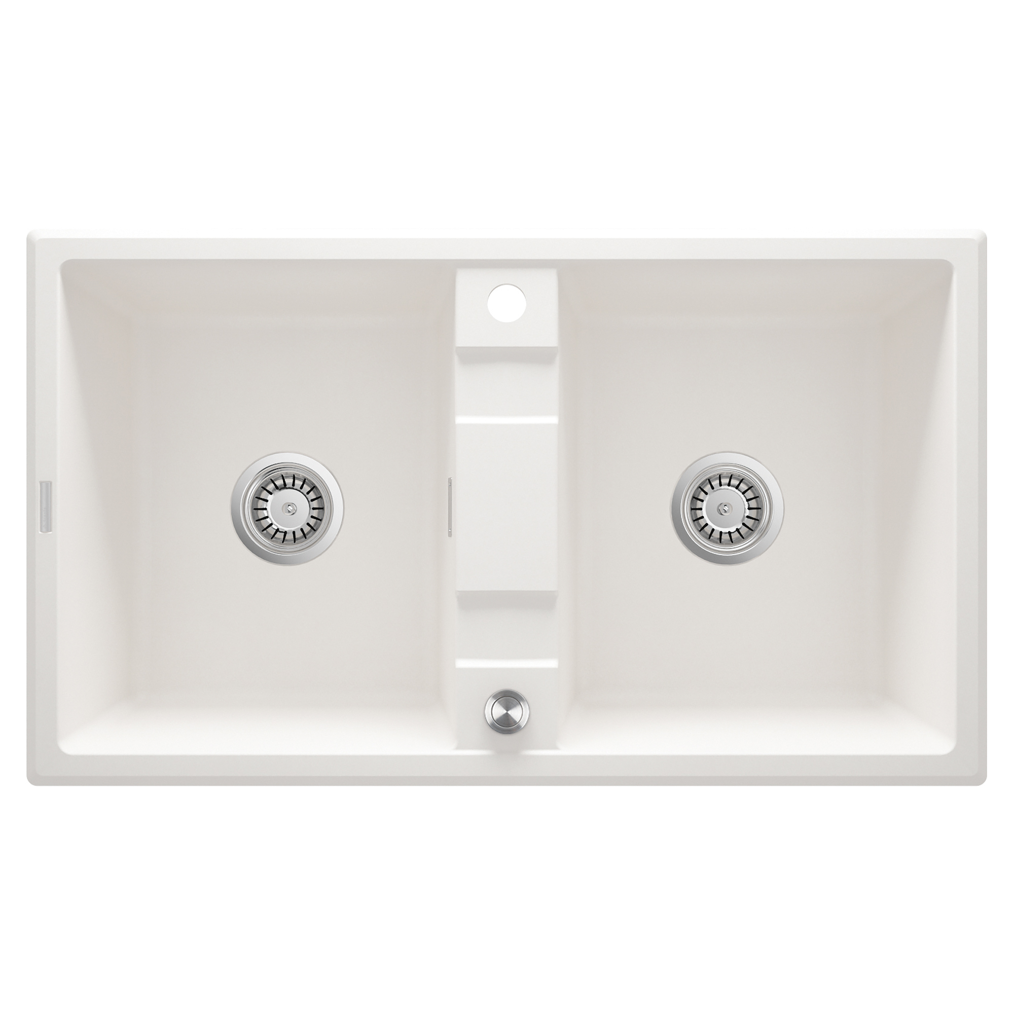 Granit Diskho Eridan Vit Matt 86x50 cm med Vattenlås | Hill Ceramic®