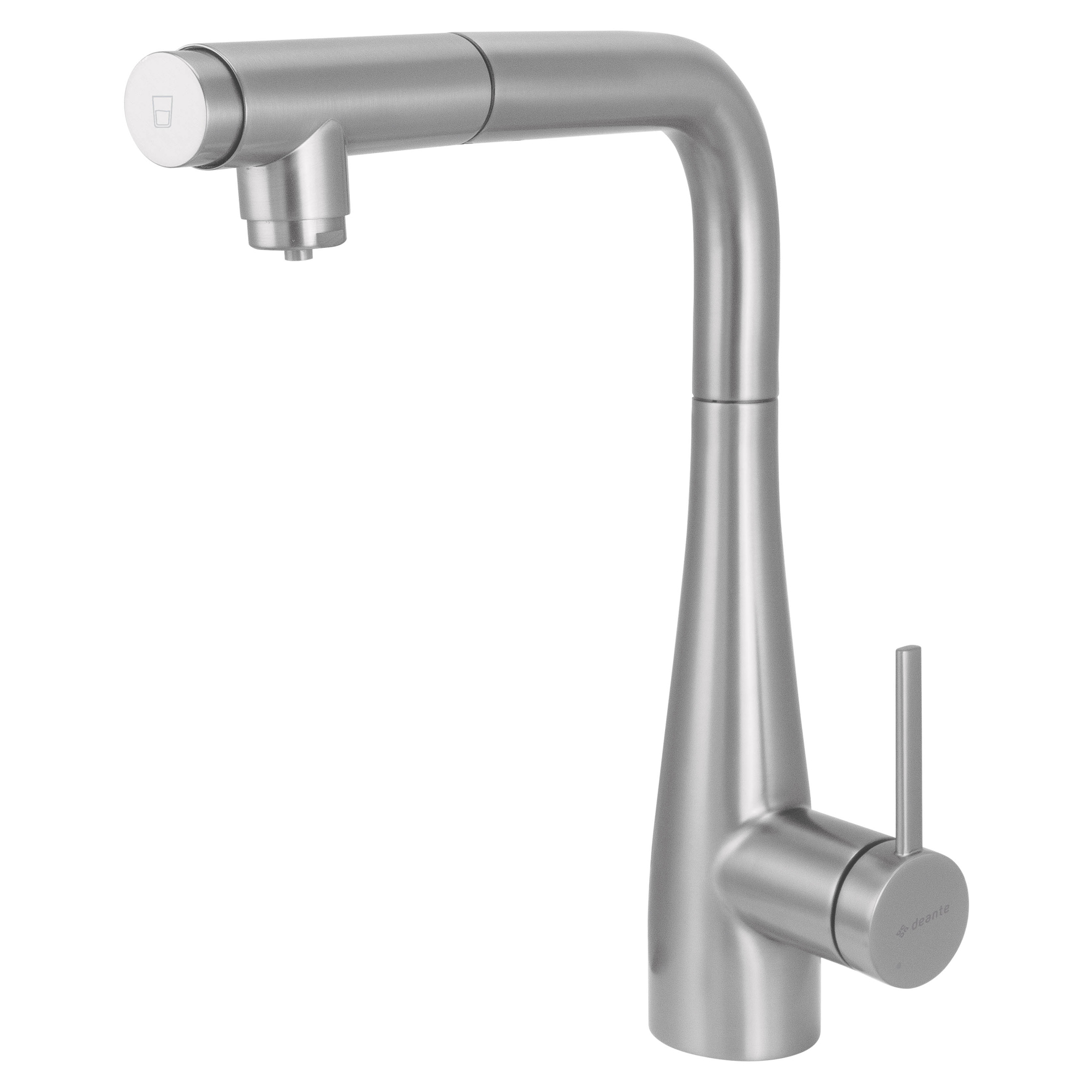 Köksblandare med Utdragbar Spray Pip Eridan Borstad Stål Matt