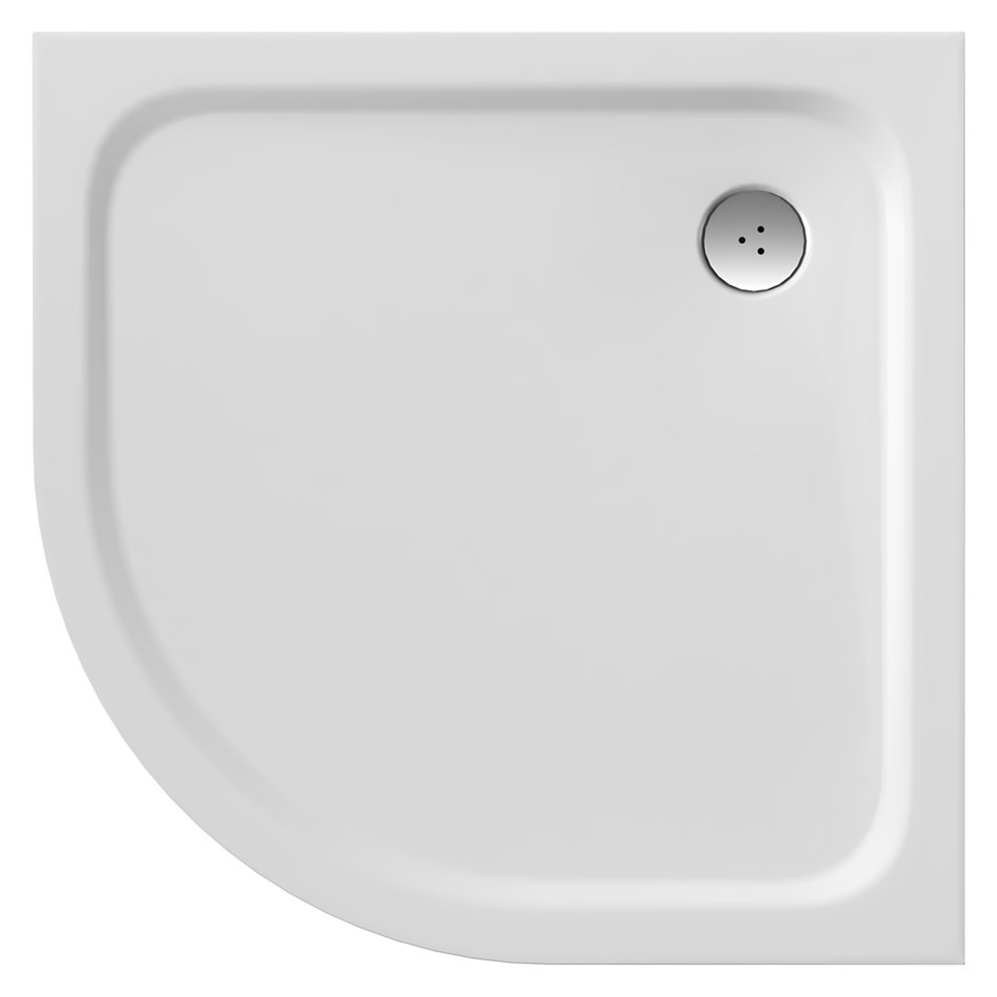 Ravak Duschkar Elipso Pro Chrome 90x90 Rund Vit Blank | Hill Ceramic®