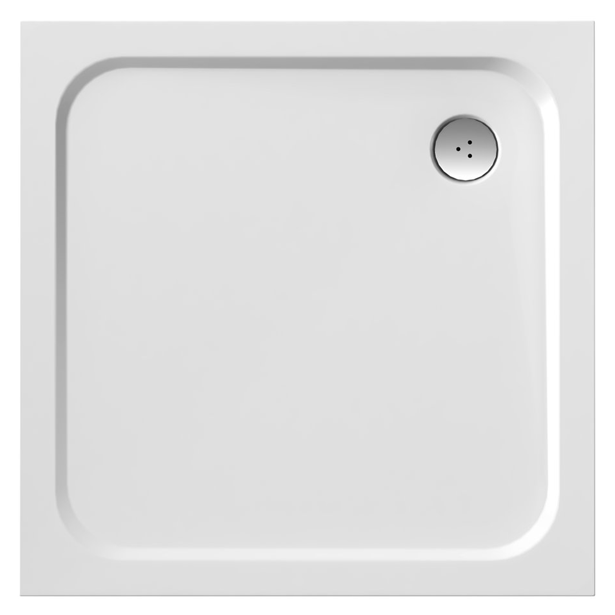 Ravak Duschkar Perseus Pro Chrome 90x90 Kvadratisk Vit Blank