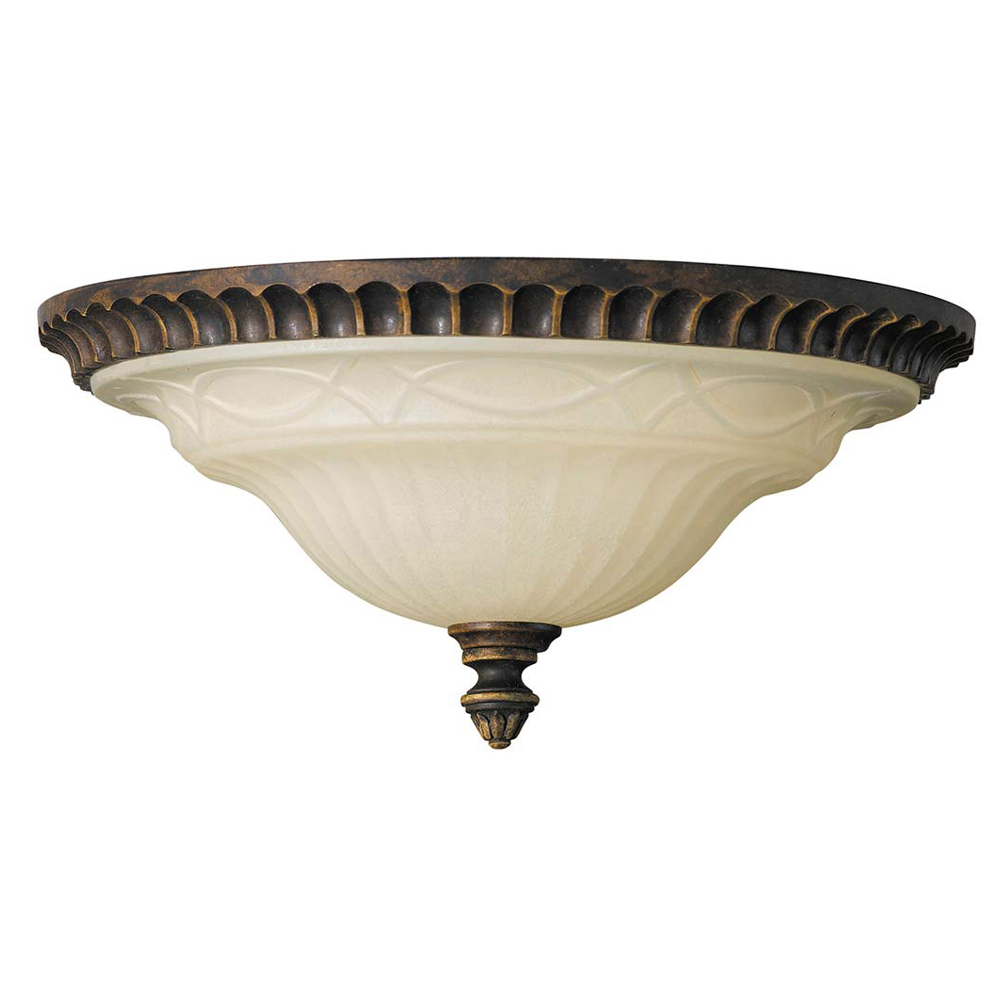 Feiss Taklampa Drawing Room Valnöt, Elfenben Ø33 cm | Hill Ceramic®