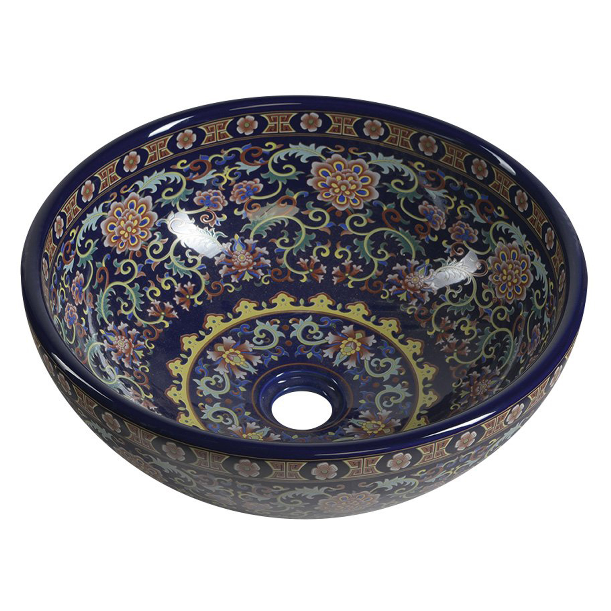 Tvättställ Miretta Lila med Mönster Ø 41 cm | Hill Ceramic®