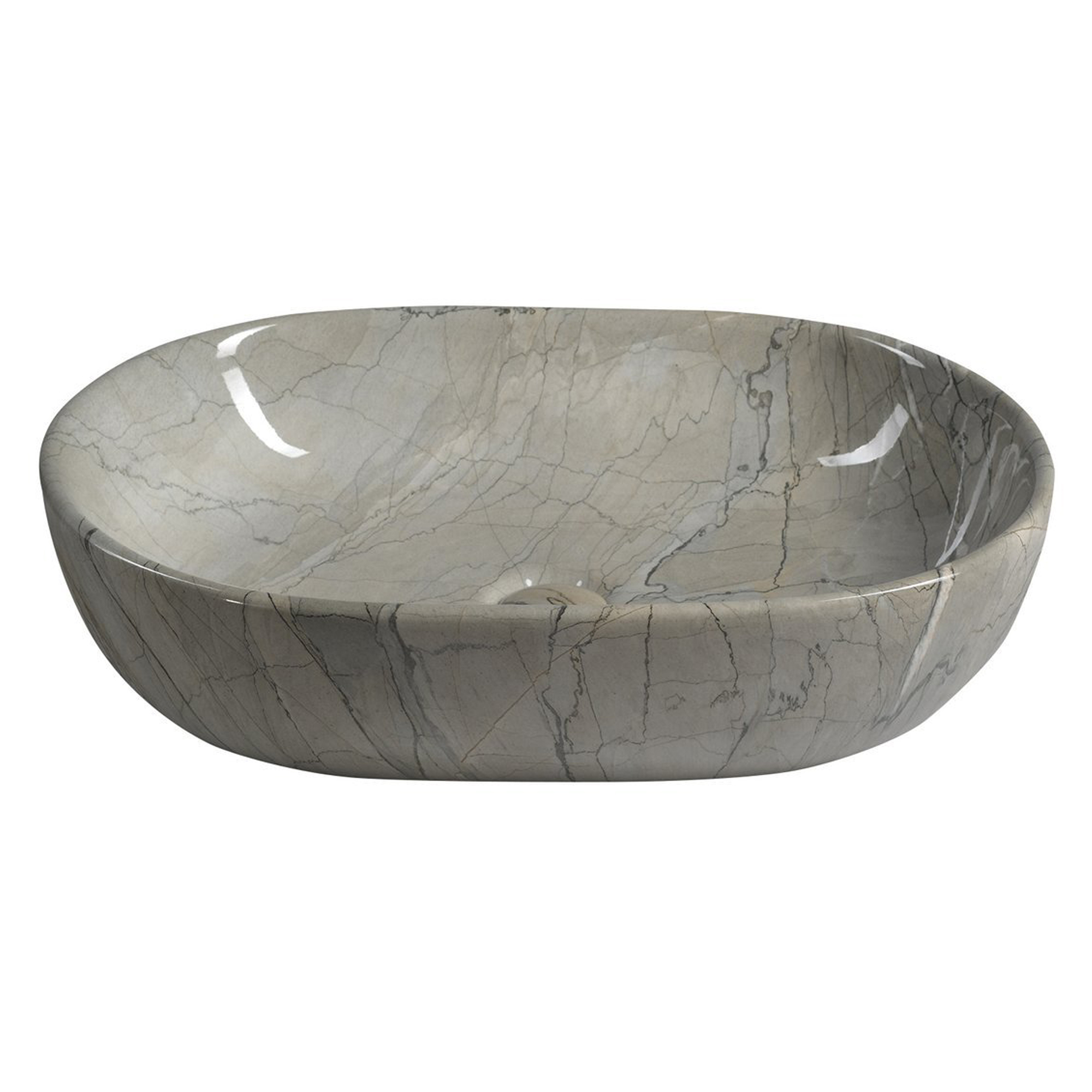 Tvättställ Brix Grigiomarmor Blank 59x42 cm | Hill Ceramic®