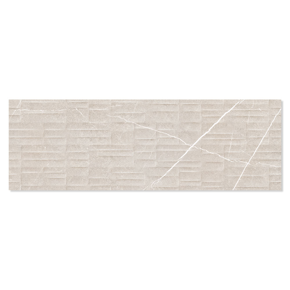 Marmor Dekor Kakel Legacy Beige Matt-Relief 40x120 cm | Hill Ceramic®