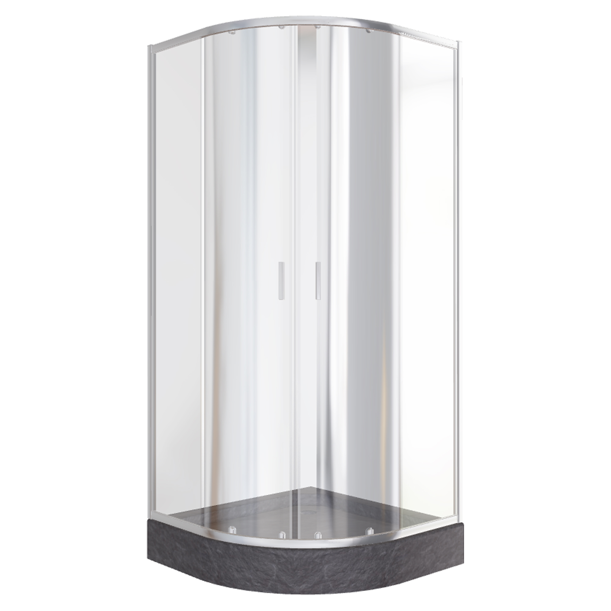 Krom Duschhörn med Svart Duschkar Nitida 90x90 cm | Hill Ceramic®