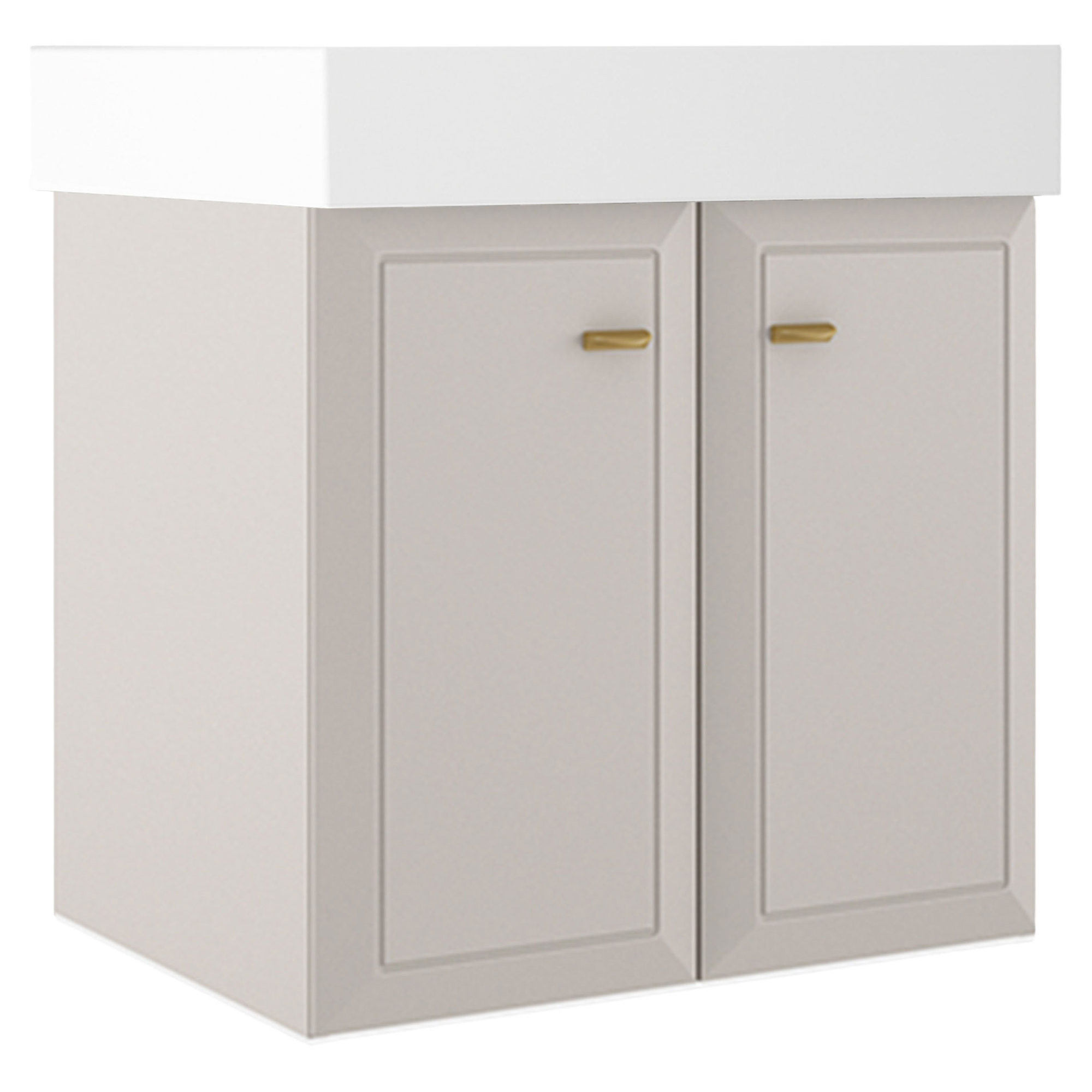 Tvättställsskåp Gold Tandem Beige Matt 60 cm med Två Dörrar & Butler ...