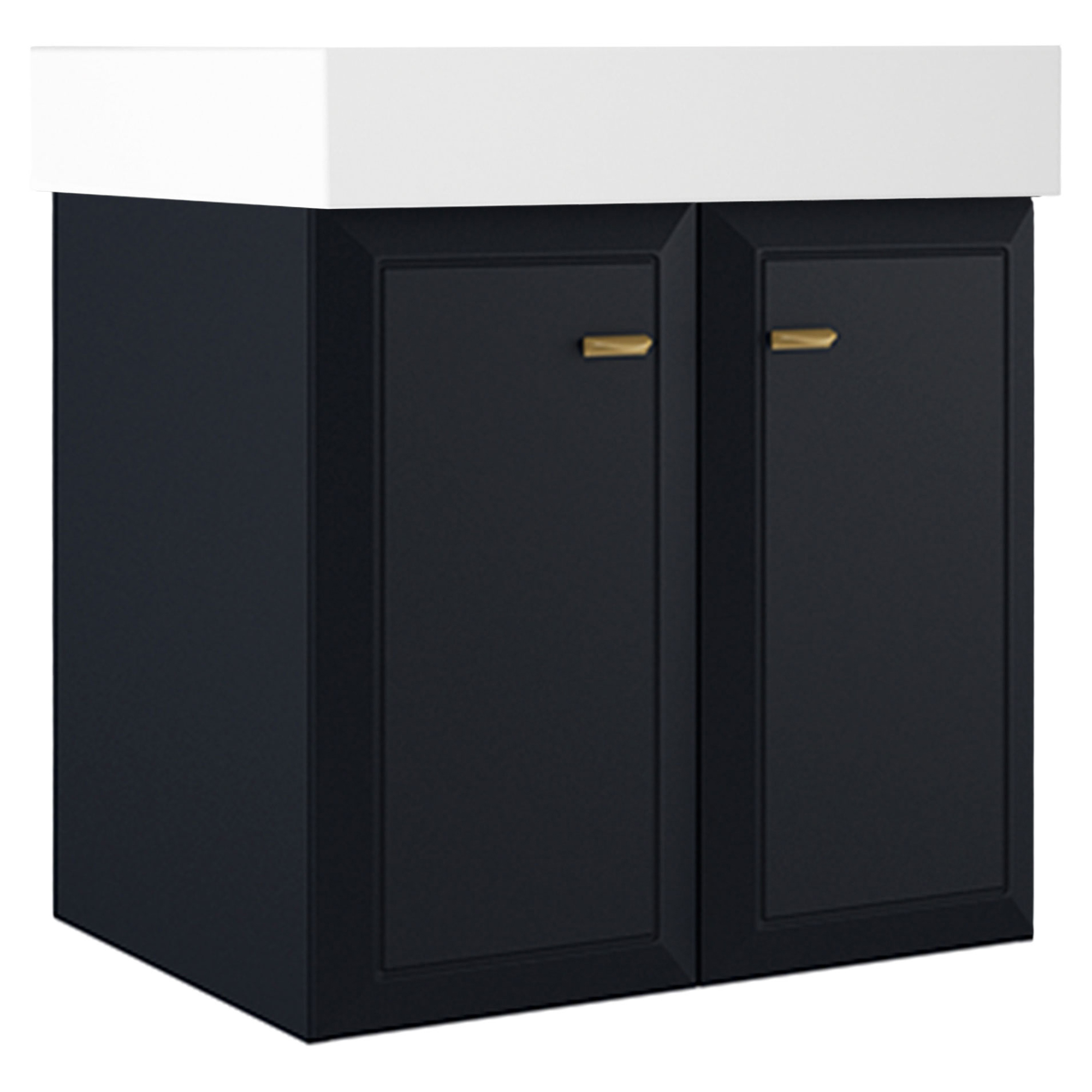 Tvättställsskåp Gold Tandem Mörkblå Matt 60 cm med Två Dörrar & Butler ...