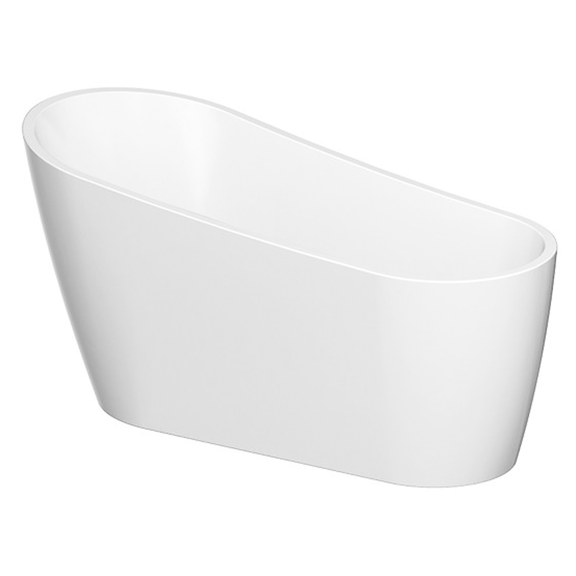 Badkar Castora Vit Blank 170 cm med Krom Click-Clack Bottenventil