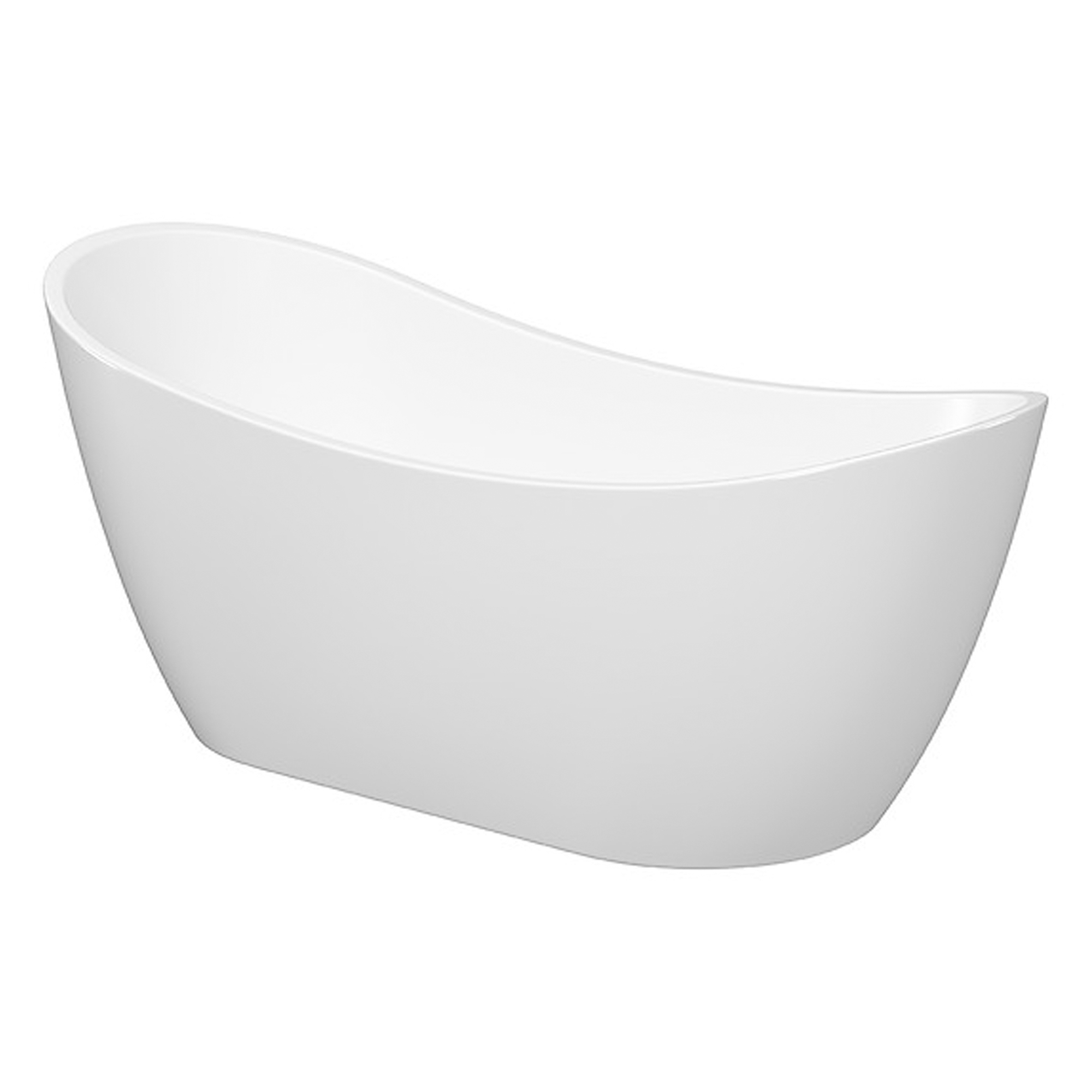 Badkar Castora Vit Blank 180 cm med Krom Click-Clack Bottenventil