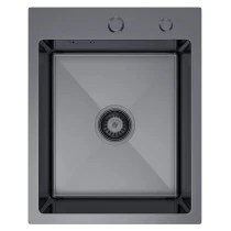 Rostfritt Stål Diskho Arvion Grafit Matt 40x50 cm med Vattenlås