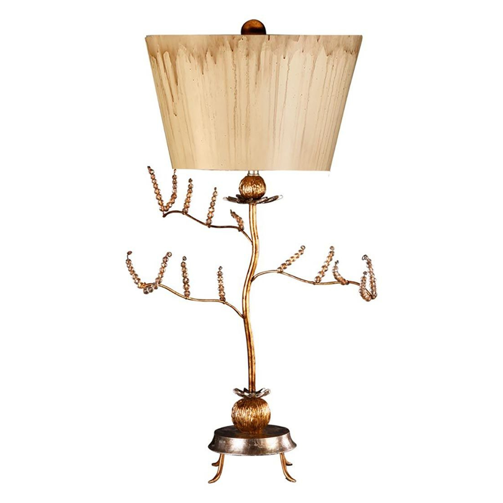 Flambeau Bordslampa Kristal Guld | Hill Ceramic®