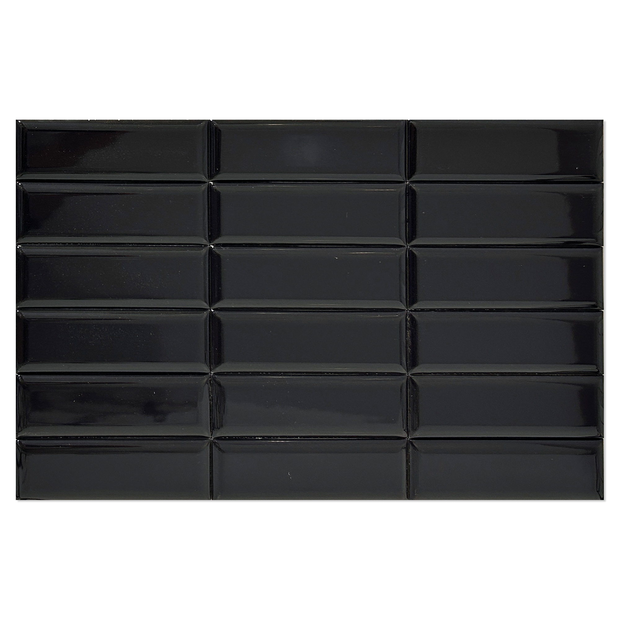 Kakel Modul Svart Fasat Blank 5x15 cm | Hill Ceramic®