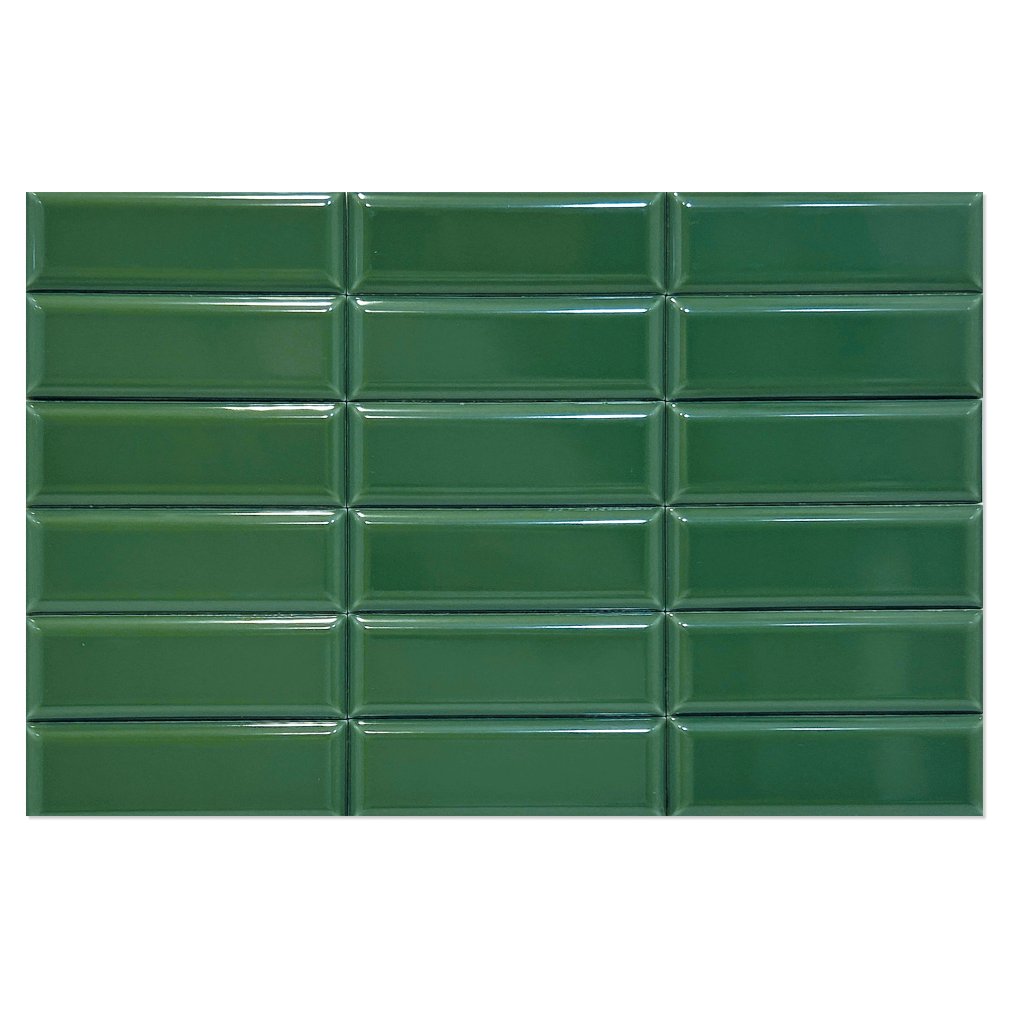 Kakel Modul Grön Fasat Blank 5x15 cm | Hill Ceramic®