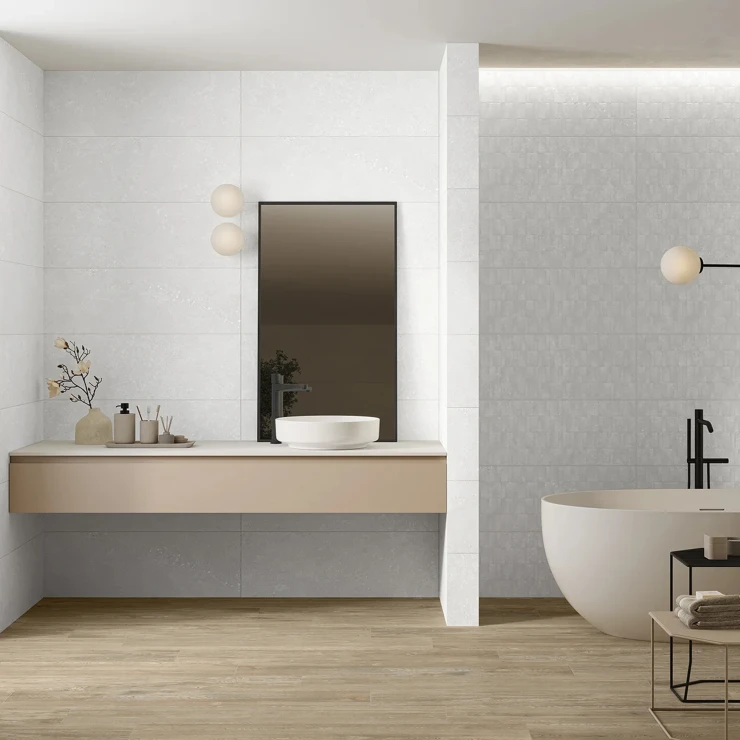Kakel Nalin Vit Matt 30x90 cm | Hill Ceramic®