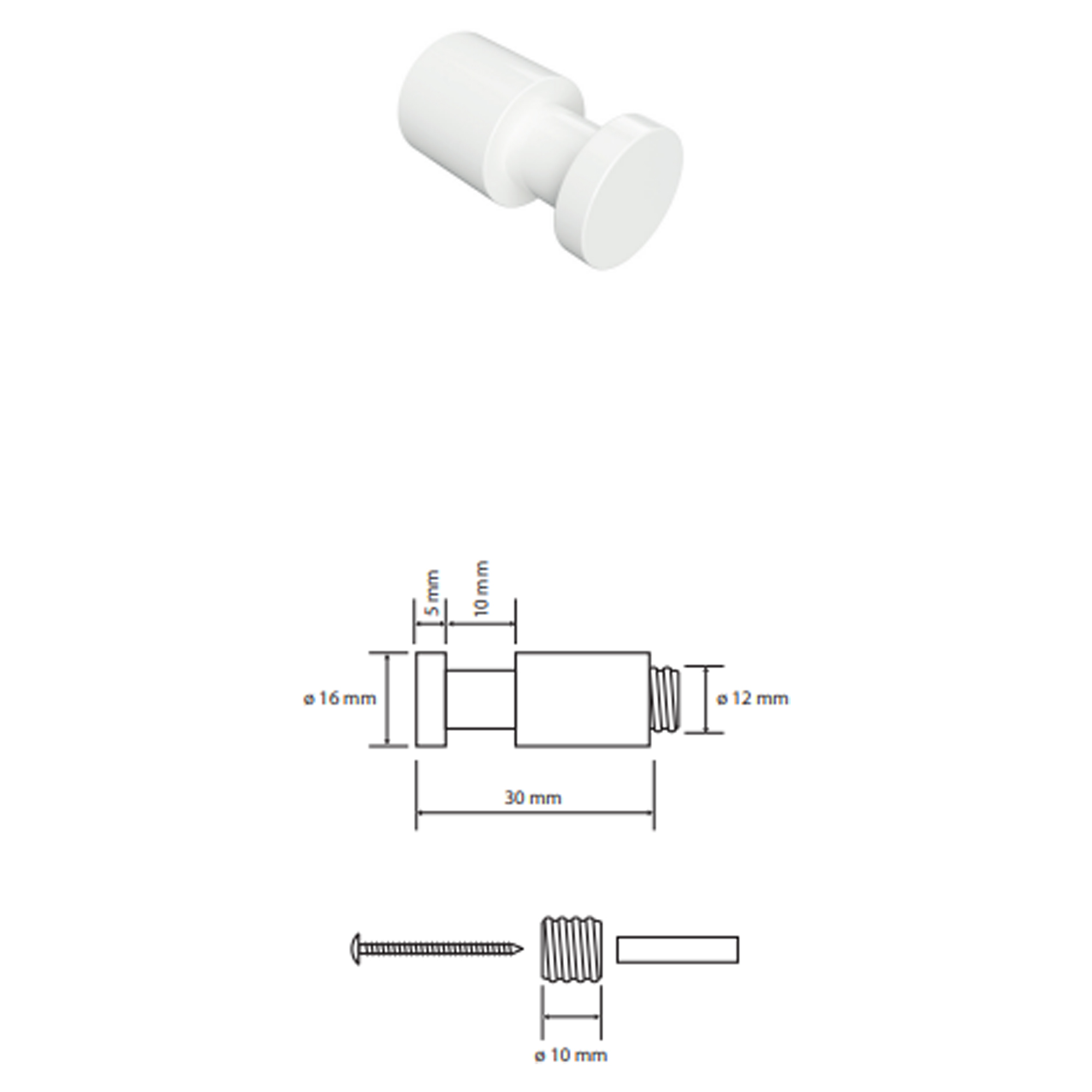 Väggkrokar Vionne Vit Matt | Hill Ceramic®